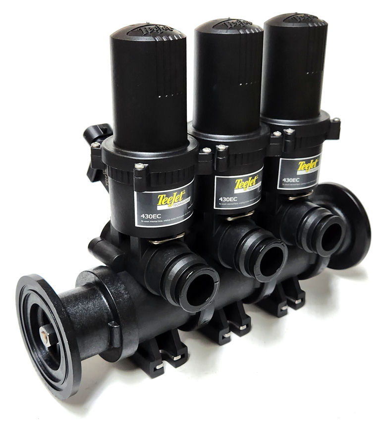 433EC-2F75-P, 430 SERIES 3 SECTION ON/OFF VALVE MANIFOLD, EC SERIES WITH METRIPACK CONNECTION ...