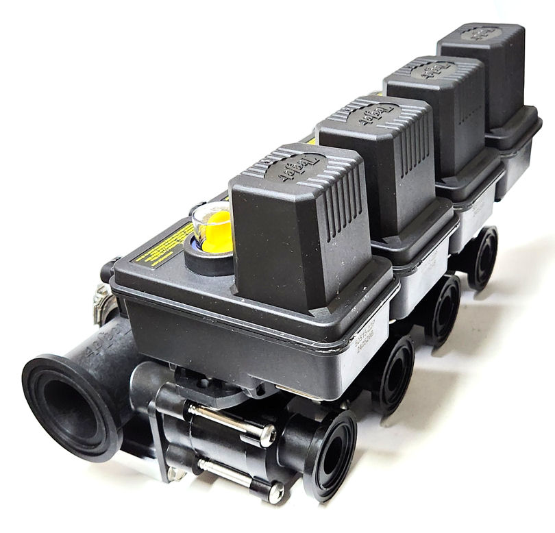 454BEC-2NF-P, 454 NARROW SERIES 4 SECTION ON/OFF VALVE MANIFOLD, EC SERIES LESS CABLE, 75 SERIES ...